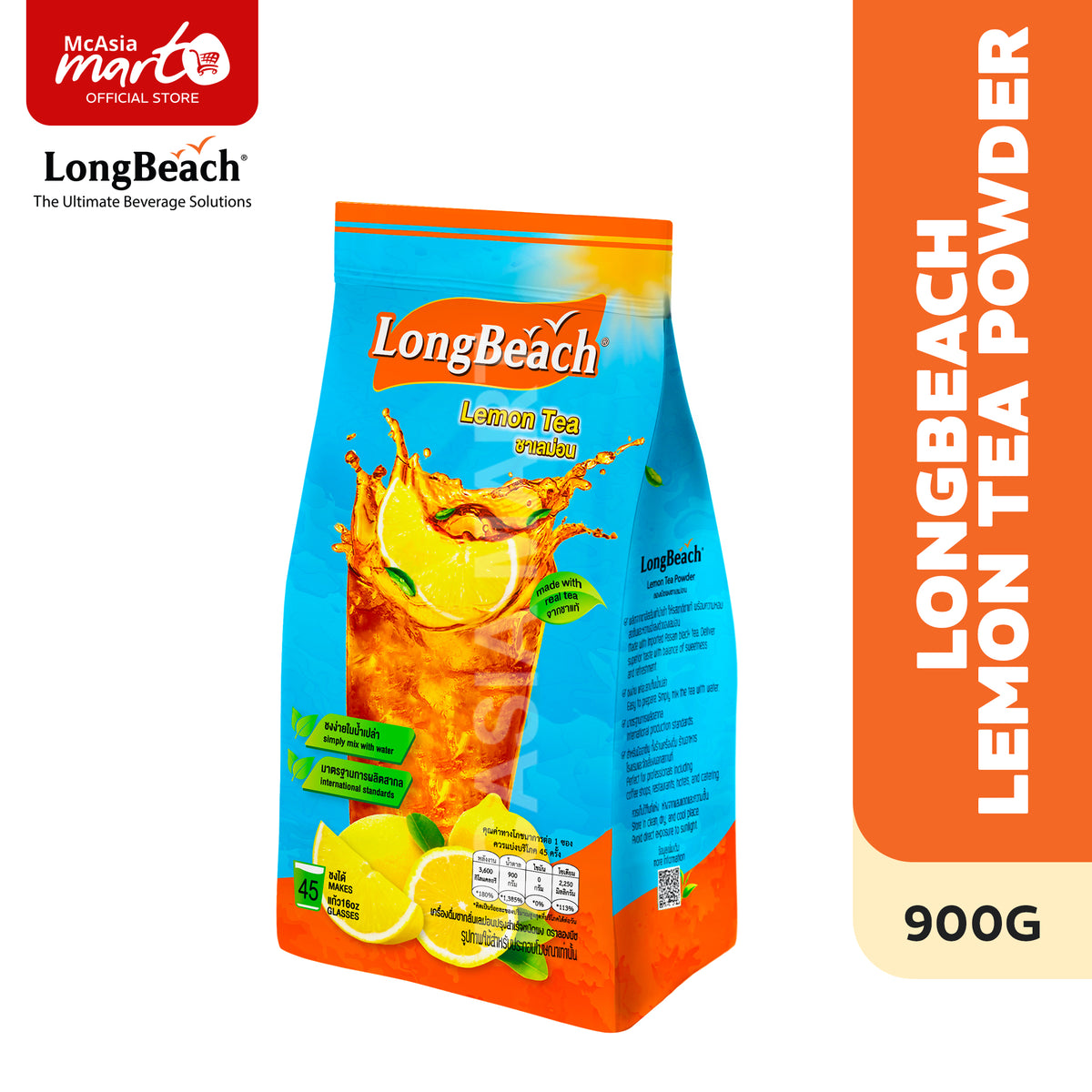 LONGBEACH LEMON TEA POWDER 900 G – McAsia Mart