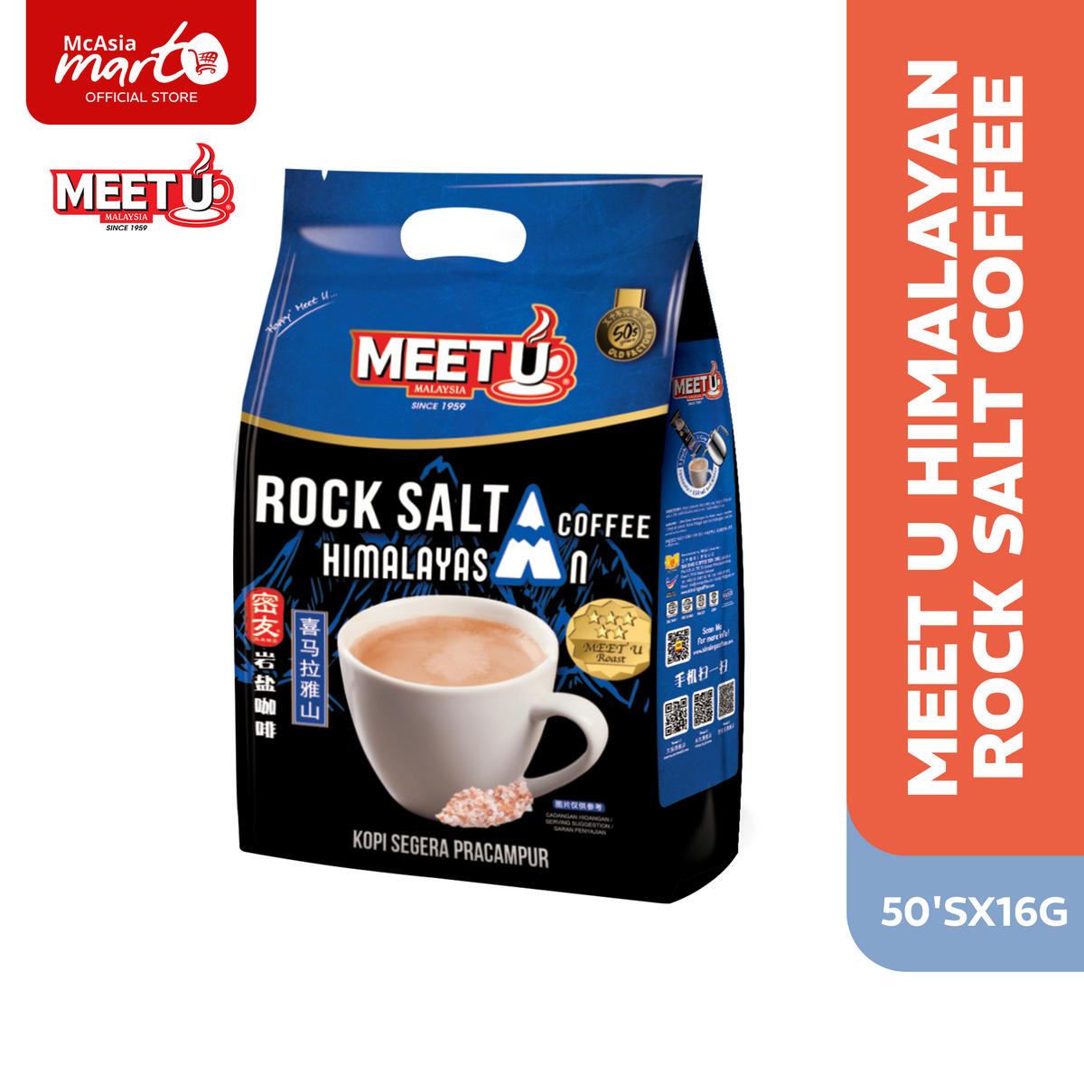 Shop Meet U Himalayan Rock Salt Coffee (50'Sx16G) at McAsia Mart - You ...