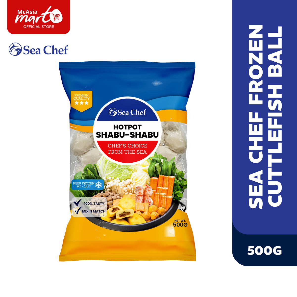 SEA CHEF FROZEN CUTTLEFISH BALL 500G – McAsia Mart